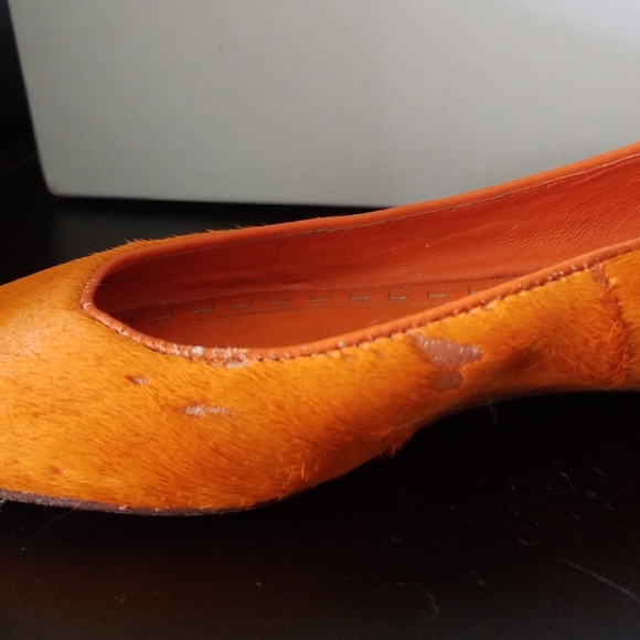 Alice + Olivia | Shoes | Alice Olivia Calf Hair Flats In Orange | Poshmark